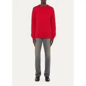 Helmut Lang Cotton Lettuce-trim Crewneck Sweater