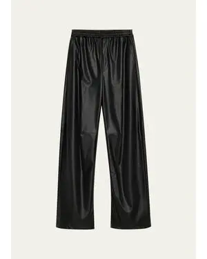 MAISON MARGIELA Faux Leather Wide-leg Pants