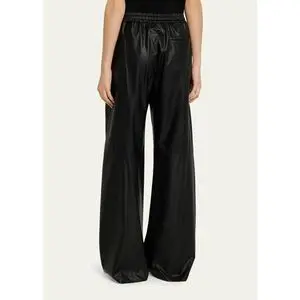 MAISON MARGIELA Faux Leather Wide-leg Pants
