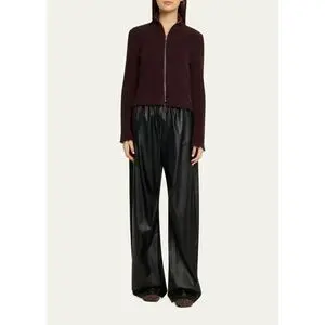 MAISON MARGIELA Faux Leather Wide-leg Pants