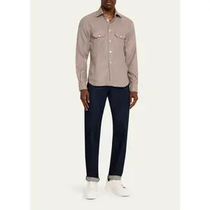 Kiton Cashmere, Silk And Linen Flap-pocket Overshirt