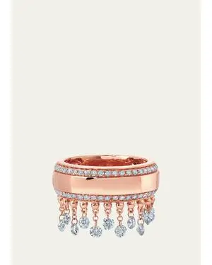 GRAZIELA 18k Floating Diamond Cigar Band