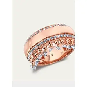 GRAZIELA 18k Floating Diamond Cigar Band
