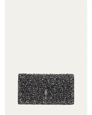 CHRISTIAN LOUBOUTIN Bettina Bead-encrusted Leather Clutch Bag