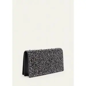 CHRISTIAN LOUBOUTIN Bettina Bead-encrusted Leather Clutch Bag
