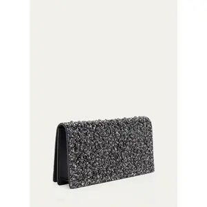 CHRISTIAN LOUBOUTIN Bettina Bead-encrusted Leather Clutch Bag