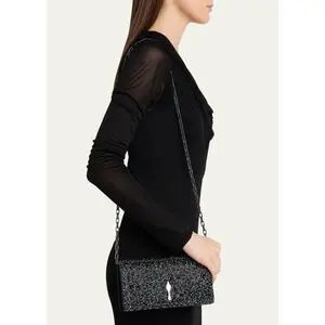 CHRISTIAN LOUBOUTIN Bettina Bead-encrusted Leather Clutch Bag