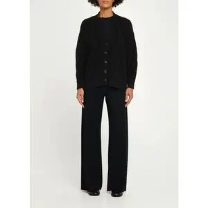 Eskandar Cashmere V-neck Cardigan Mid Plus Length