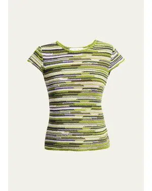 Proenza Schouler White Label Veya Textured Knit Tee