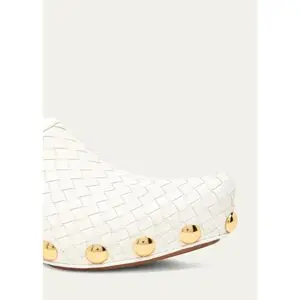 Bottega Veneta 30mm Gondola Intrecciato Leather Clogs