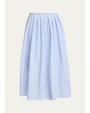 Proenza Schouler White Label Austin A-line Technical Cotton Skirt
