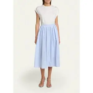 Proenza Schouler White Label Austin A-line Technical Cotton Skirt