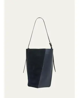 Proenza Schouler Hex Leather & Calf Hair Bucket Bag