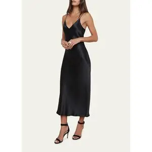 L'Agence Seridie Mid-length Silk Slip Dress