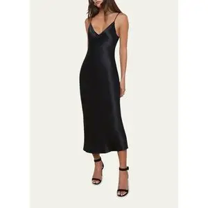 L'Agence Seridie Mid-length Silk Slip Dress