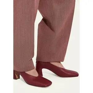 Bottega Veneta 65mm Plonge Calf Leather Pumps - Flame
