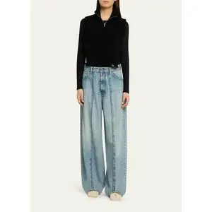MAISON MARGIELA Cropped Wool-blend Sweater Vest - Black