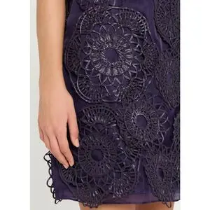 Akris Anemone Aetz Embroidered Organza Sleeveless Mini Dress