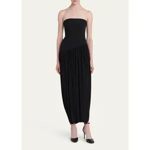 FERRAGAMO Strapless Drop-waist Bubble Evening Gown