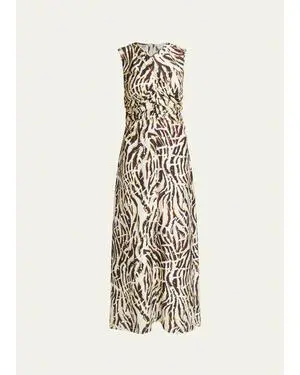Proenza Schouler White Label Clem Ruched Maxi Dress - Acid Multi