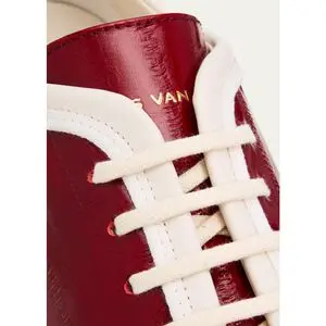 Dries Van Noten Leren Glossy Eel-effect Leather Slim Sneakers