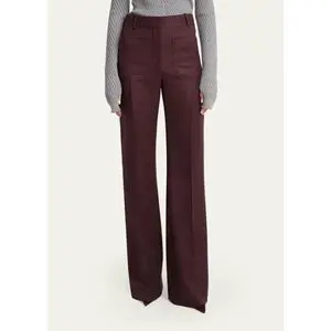 Victoria Beckham Alina Front-pocket Straight-leg Trousers