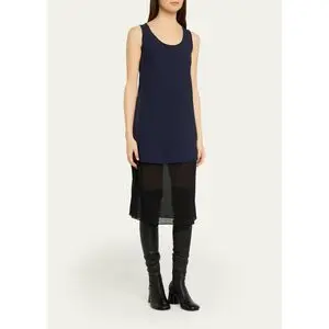 MAISON MARGIELA Mixed-media Tank Midi Dress