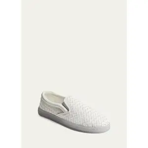 Bottega Veneta Serena Intrecciato Leather Slip-on Sneakers - Ecru