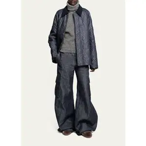 Gabriela Hearst Eos Cotton-linen Sculptural Flared Cargo Pants