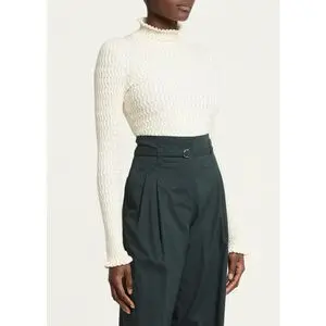 Proenza Schouler White Label Juniper Textured High-neck Sweater