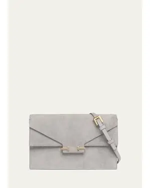 TOM FORD Mini Suede T-clasp Shoulder Bag