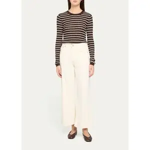 FRAME The Pointelle Striped Sweater