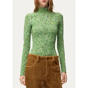 Loewe Mock Turtleneck Floral Top