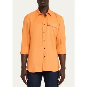 Kiton Cashmere Pocket Snap-placket Shirt