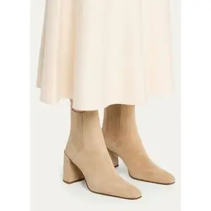 Gabriela Hearst Luke 90mm Suede Ankle Boots - Camel