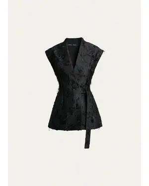 Proenza Schouler Cindle Chrysanthemum Jacquard Vest