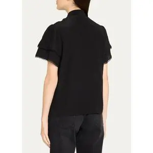 FRAME Arcadia Silk Short-sleeve Top