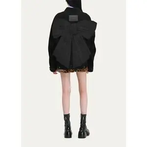 Marc Jacobs Bow Oversized Denim Trucker Jacket