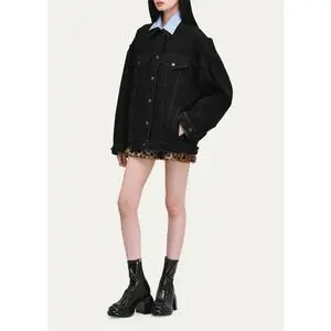 Marc Jacobs Bow Oversized Denim Trucker Jacket