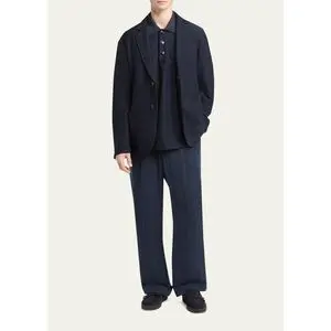 Giorgio Armani Seersucker Patch-pocket Blazer - Midnight