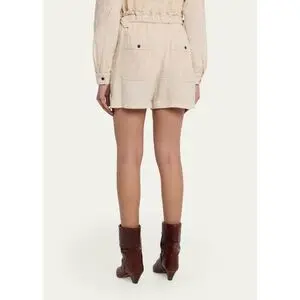 Isabel Marant Étoile Kisha Eyelet-embroidered Twill Shorts