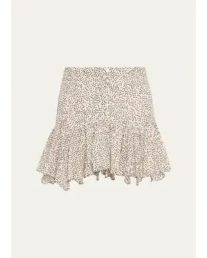 Isabel Marant Étoile Daneen Polka Dot Voile Mini Skirt