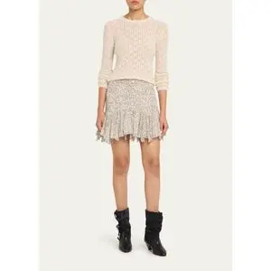 Isabel Marant Étoile Daneen Polka Dot Voile Mini Skirt
