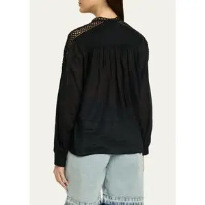 Isabel Marant Étoile Polda Embroidered Georgette Blouse