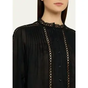 Isabel Marant Étoile Polda Embroidered Georgette Blouse