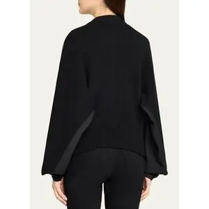 FRAME The Contrast Cashmere Cardigan - Black