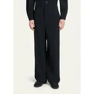 Giorgio Armani Seersucker Wide-leg Trousers