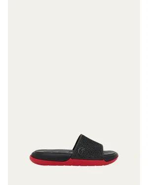 CHRISTIAN LOUBOUTIN Easy Breezy Rubber Slides - Black