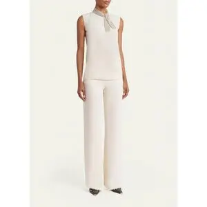 Valentino Garavani Silk Straight Trousers