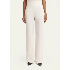 Valentino Garavani Silk Straight Trousers